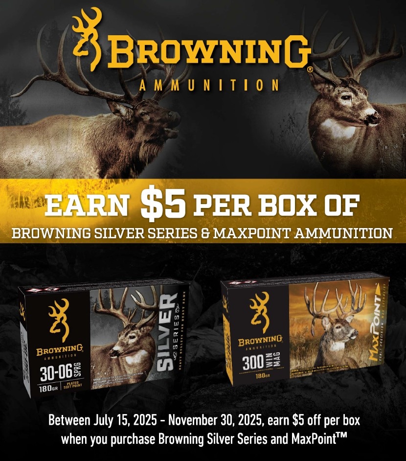 Browning Hunting Rifle Ammo Rebate July 2025 - MidwayUSA