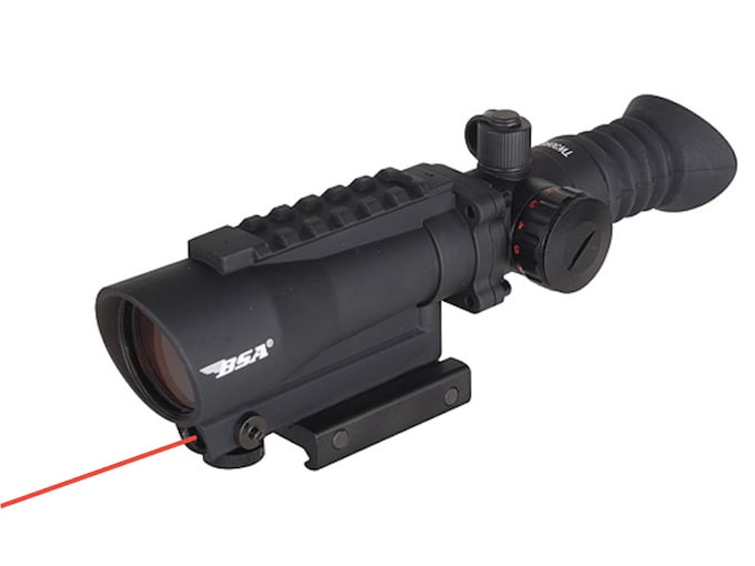 BSA Red Dot Sight 1x 30mm 5 MOA Dot Integral Laser Weaver-Style Mount