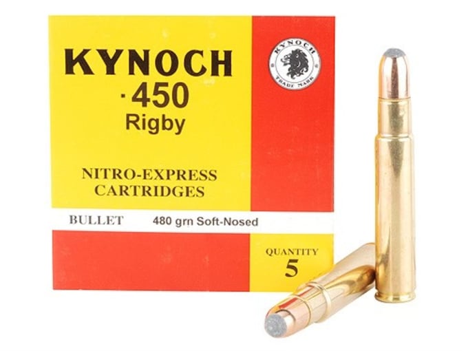 Kynoch Ammo 450 Rigby Rimless 480 Grain Woodleigh Welded Core Soft