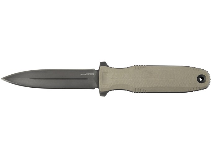 SOG Pentagon FX Fixed Blade Knife 4.77 Spear Point CPM S35VN Black