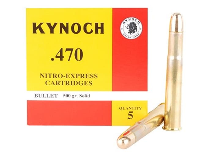 Kynoch Ammo 470 Nitro Express 500 Grain Woodleigh Weldcore Solid Box