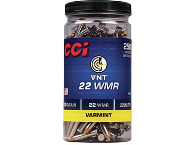CCI Varmint Ammo 22 Winchester Mag Rimfire (WMR) 30 Grain Speer VNT