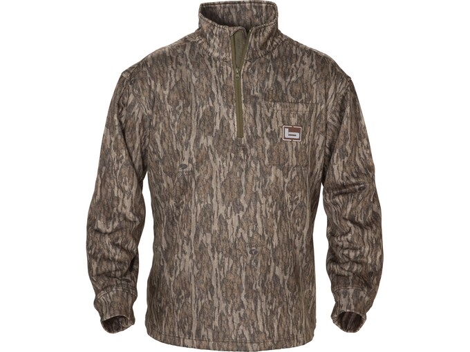 Banded Men's Tec Fleece 1/4 Zip Pullover Long Sleeve Polyester Natural