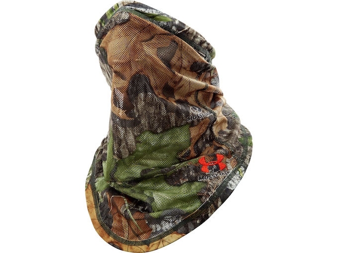 Under Armour UA Camo Mesh Face Mask Synthetic Blend Mossy Oak