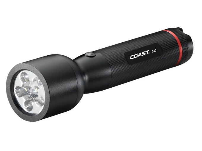 Coast G40 Flashlight White LED 3 AAA Batteries Aluminum Black