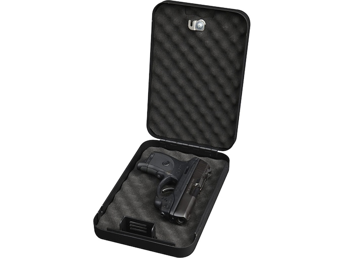 Bulldog Personal Pistol Safe Key Lock & Security Cable Black