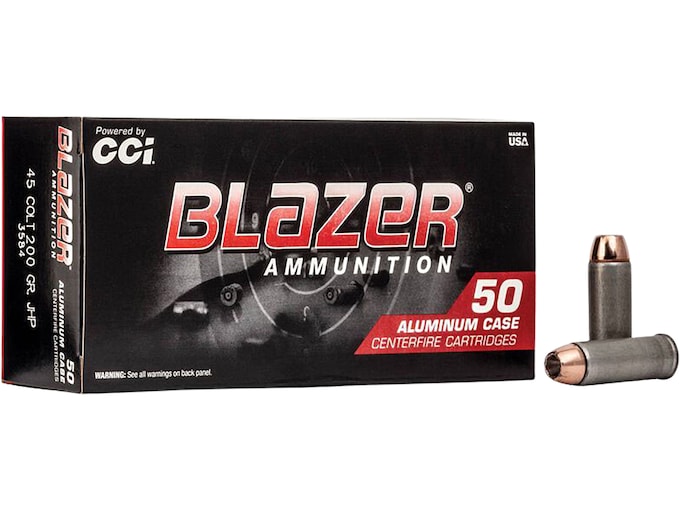 Blazer Ammo 45 Colt (Long Colt) 200 Grain Jacketed Hollow Point Box of