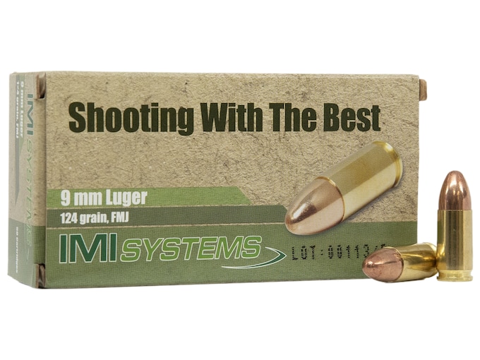 IMI Ammo Ammo 9mm Luger 124 Grain Full Metal Jacket Case of 1000 (20