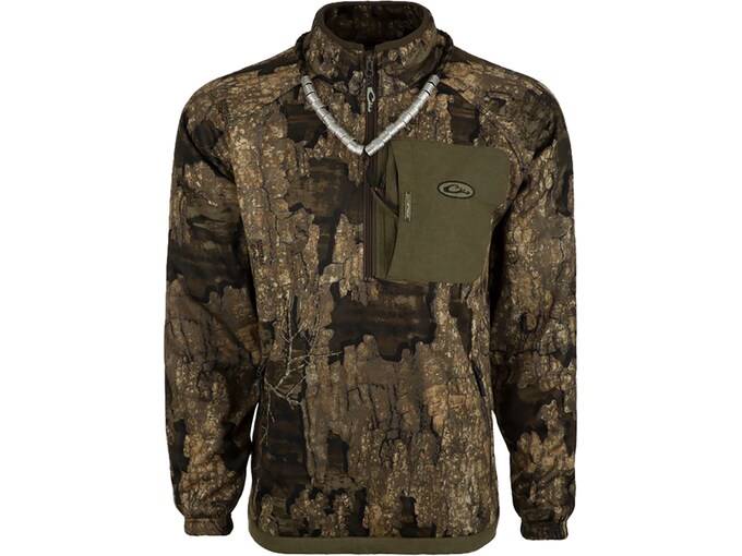 Drake Men's Endurance 1/4 Zip Pullover Mossy Oak Bottomland Medium