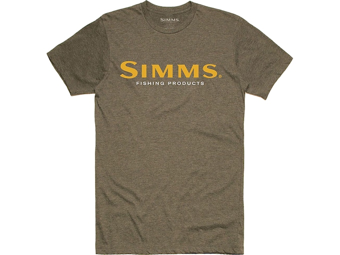 Simms Men's Logo Short Sleeve T-Shirt Olive Heather Large