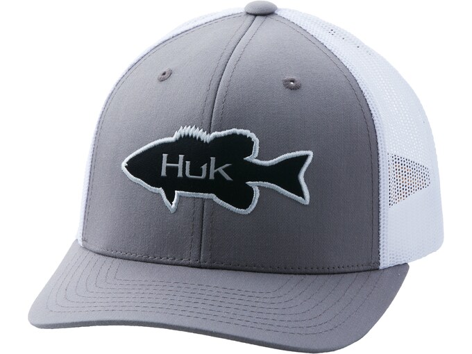 Huk Men's Bass Trucker Cap Overcast Gray One Size Fits Most