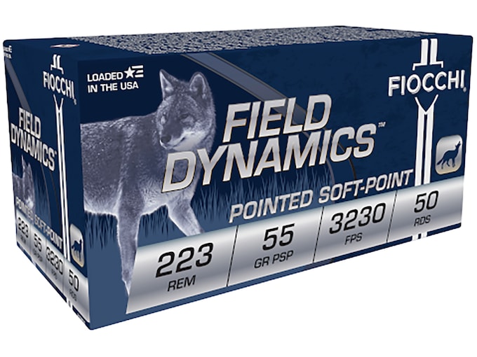 Fiocchi Field Dynamics Ammo 223 Remington 55 Grain Pointed Soft Point
