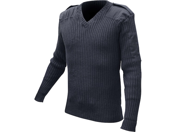 Military Surplus British Commando Sweater V-Neck Grade 2 Navy Blue