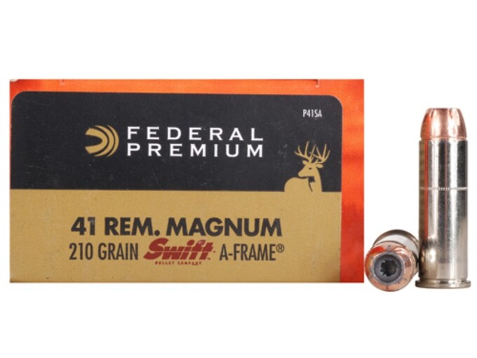 Federal Premium Ammo 41 Remington Mag 210 Grain Swift A-Frame Jacketed