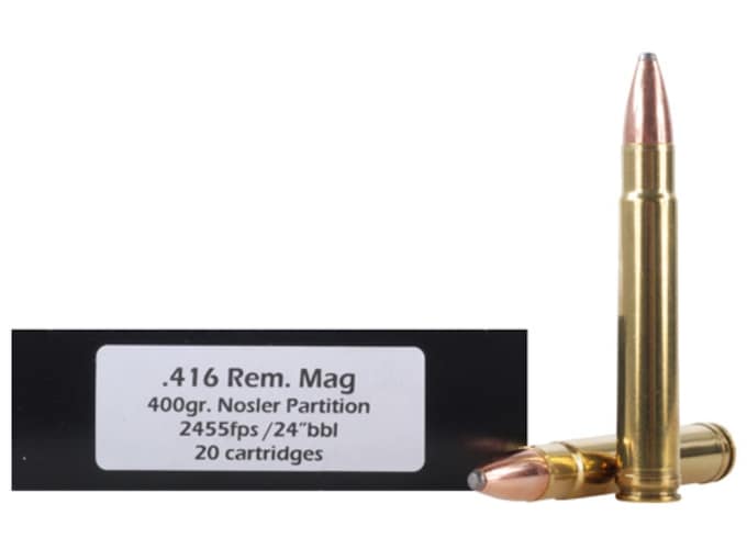 Doubletap Ammo 416 Remington Mag 400 Grain Nosler Partition Spitzer