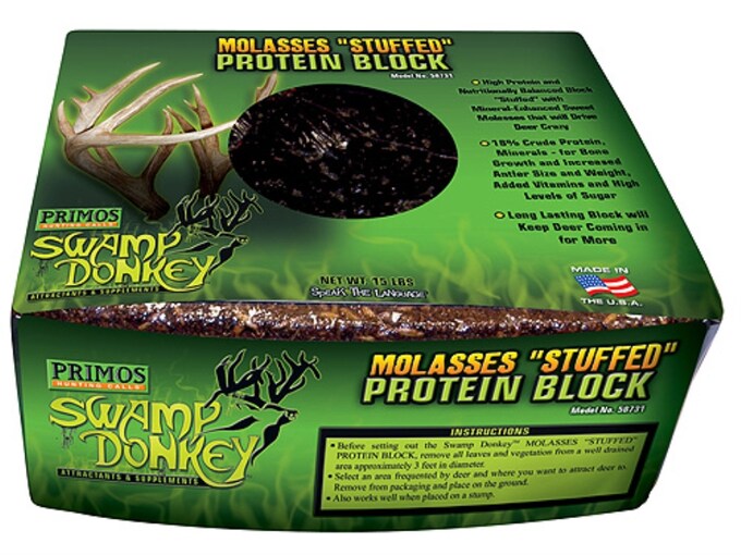 Primos Swamp Donkey Molasses Stuffed Protein Deer Attractant Block 15