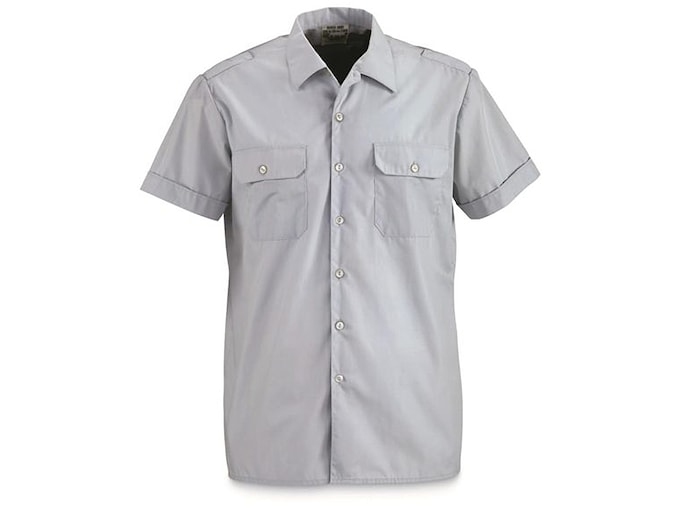 Military Surplus German Short Sleeve Service Shirt Grade 2 Blue XL