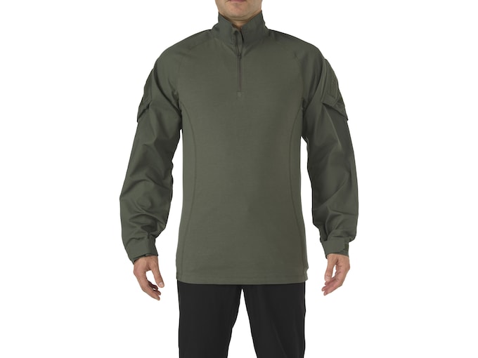 5.11 Men's Rapid Assault Shirt Long Sleeve Cotton/Poly Blend TDU Green