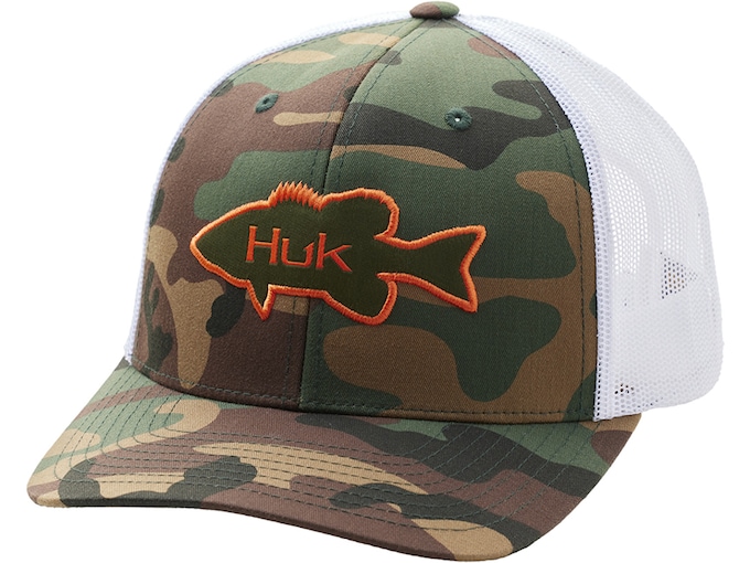 Huk Men's Bass Trucker Cap Moss One Size Fits Most