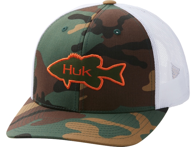 Huk Men's Bass Trucker Cap Moss One Size Fits Most