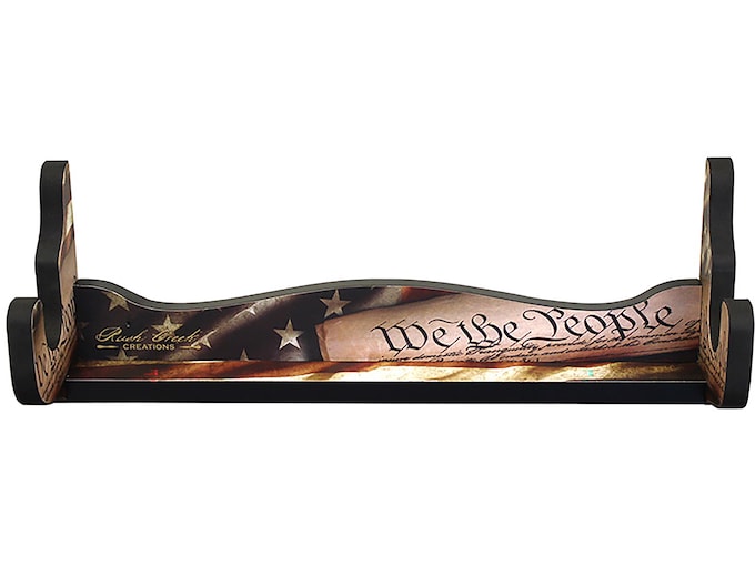 Rush Creek Creations Single Gun Display Rack Walnut Wood Laminate