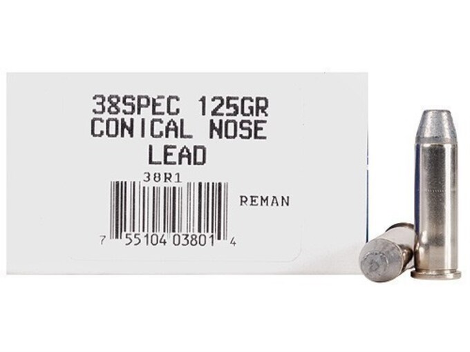 Ultramax Remanufactured Ammo 38 Special 125 Grain Lead Conical Nose