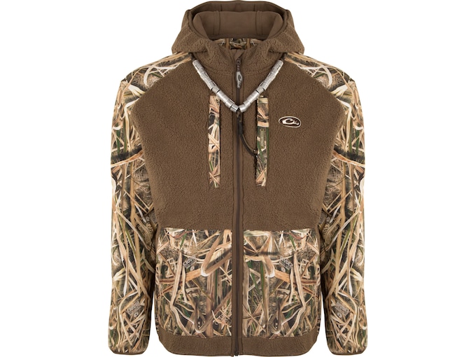 Drake Men's Sherpa Fleece Hybrid Full-Zip Hooded Liner Jacket