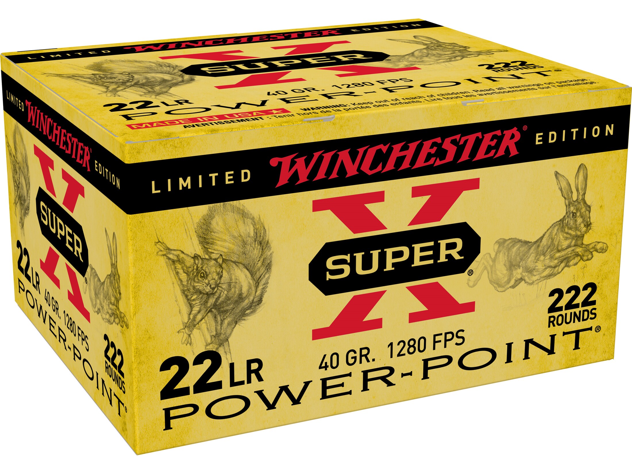 Winchester Super X High Velocity Ammo 22 Long Rifle 40 Grain Winchester Super X High Velocity Ammo 22 Long Rifle 40 Grain