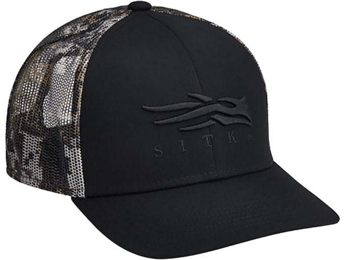 Sitka Gear Men's Icon Marsh Mid Trucker Cap Black One Size Fits Most