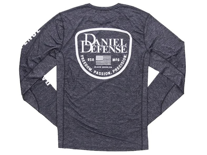 Daniel Defense Men's Shield Performance Long Sleeve T-Shirt Charcoal