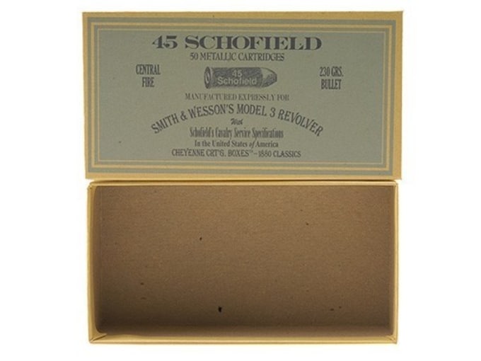 Cheyenne Pioneer Cartridge Box 45 S&W Schofield Chipboard 5PK