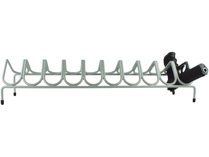 Versatile Gun Rack 10 Pistol Gun Rack Vinyl Coated Steel Gray