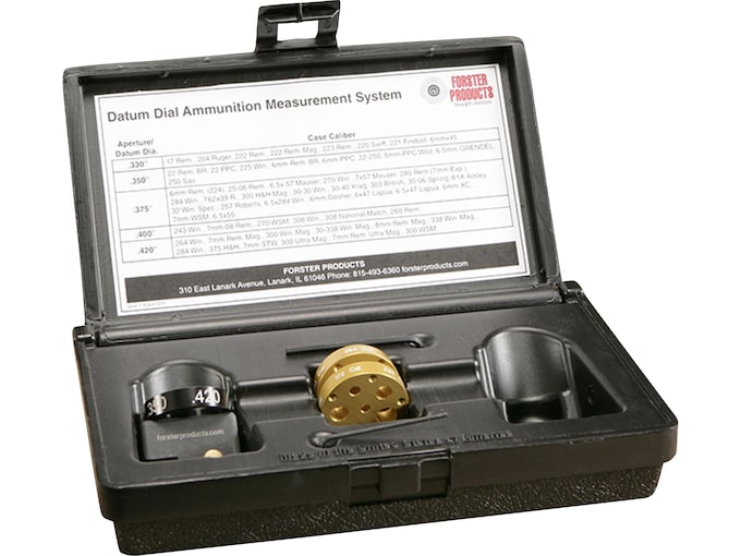 Forster Datum Dial Ammo Measurement System Complete Kit Storage Box