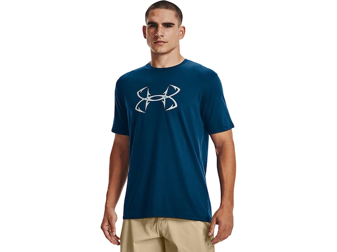 Under Armour Men's Fish Hook Logo Short Sleeve T-Shirt Carolina Blue