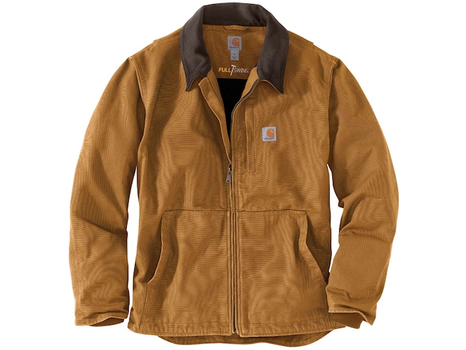 Carhartt Men's Full Swing Loose Fit Washed Duck Lined Jacket Black