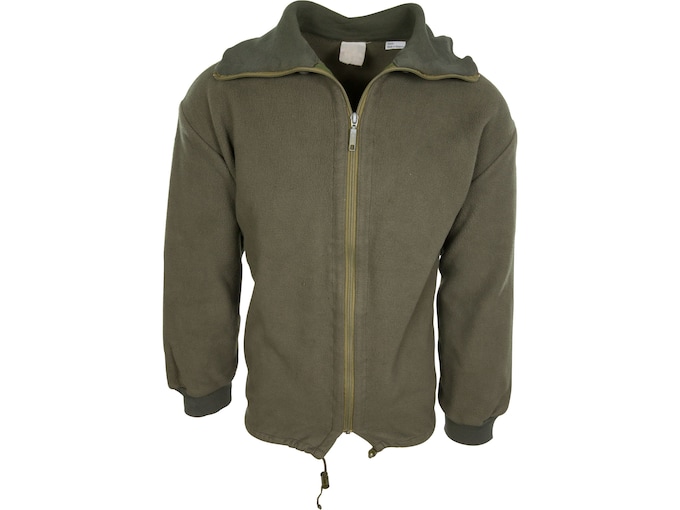 Military Surplus Belgian Fleece Jacket Grade 2 Olive Drab Large