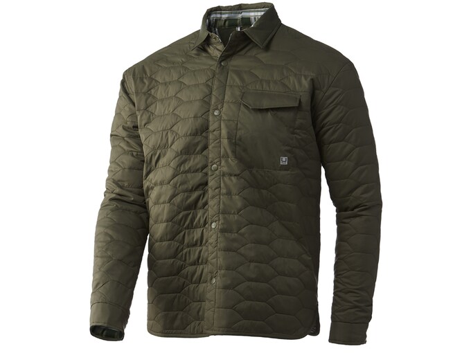 HUK Men's Tarpon Quilt Shacket Sargasso Sea Medium