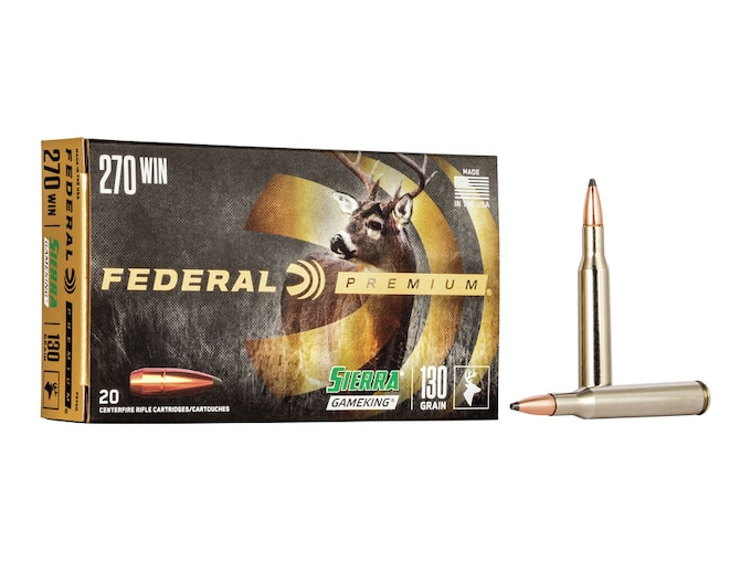 Federal Premium Ammo 270 Winchester 130 Grain Sierra GameKing Soft