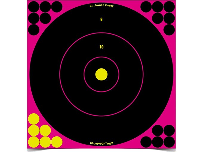 Birchwood Casey Shoot-N-C Pink Targets 12 Bullseye 5PK