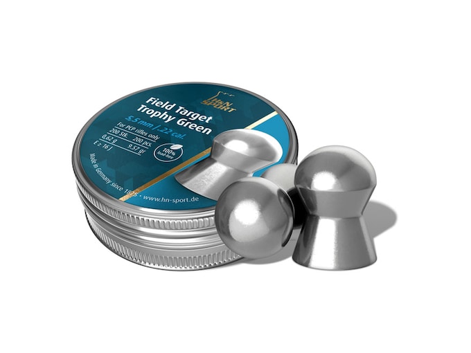 H&N Field Target Trophy Green Air Gun Lead-Free Pellets 22 Cal 9.57