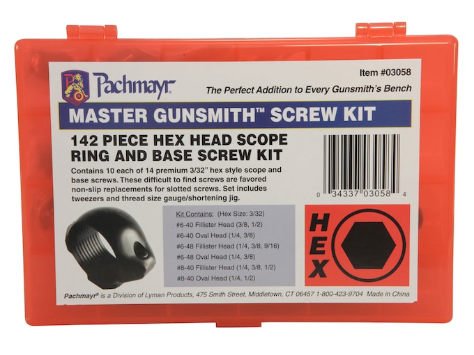 Pachmayr Master Gunsmith Hex Head Screw Kit Pack of 140