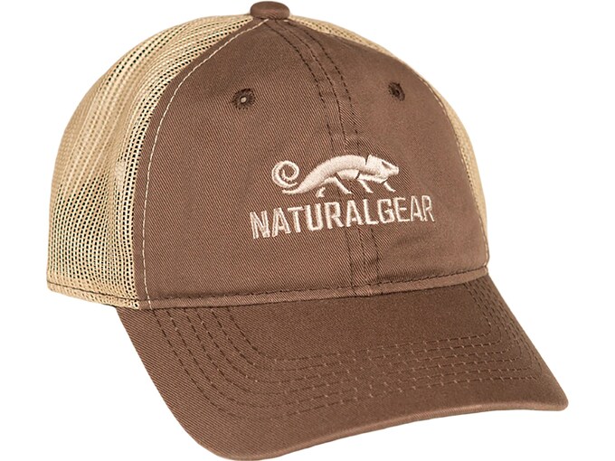 Natural Gear Mesh Back Logo Cap Brown