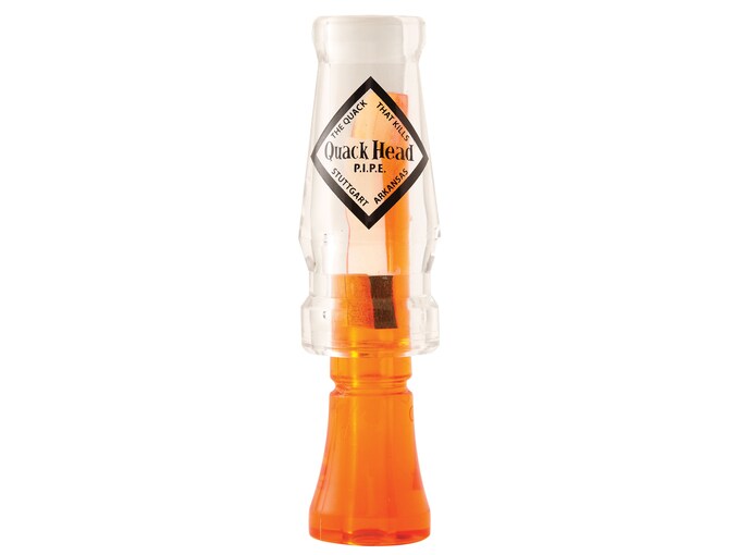 RNT Quackhead Quack Pipe Acrylic Duck Call Clear Orange