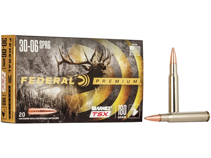 Federal Premium Ammo 30-06 Springfield 180 Grain Barnes TSX Box of 20