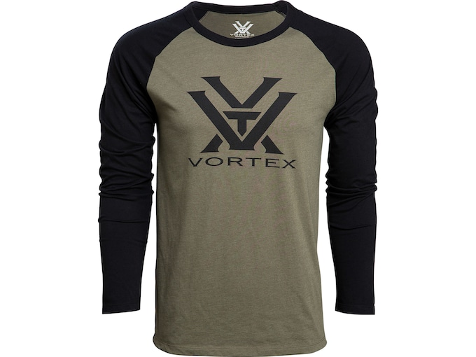 Vortex Optics Men's Raglan Core Logo Long Sleeve T-Shirt Charcoal