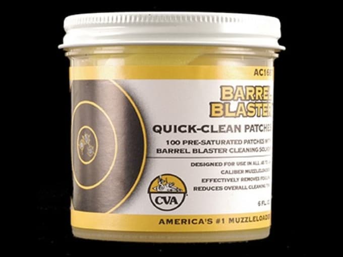 CVA Barrel Blaster Quick Clean Black Powder Cotton Cleaning Patches