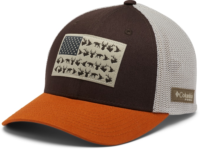 Columbia PHG Game Flag Mesh Cap Iron/White Small/Medium