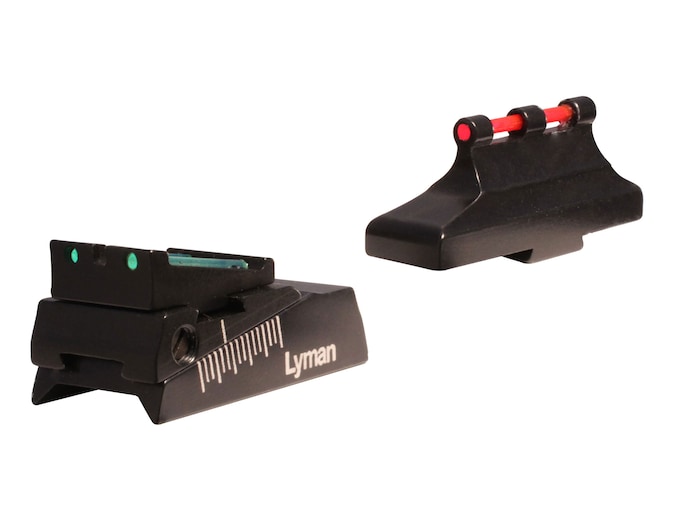 Lyman Muzzleloader Fiber Optic Sight Set Red Front Green Rear