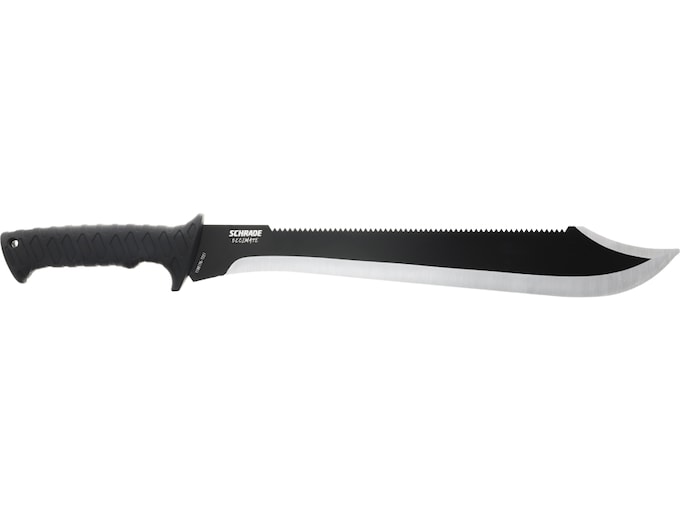 Schrade Decimate Sawback Machete 14.5 3Cr13 SS Blade Rubber Overmold