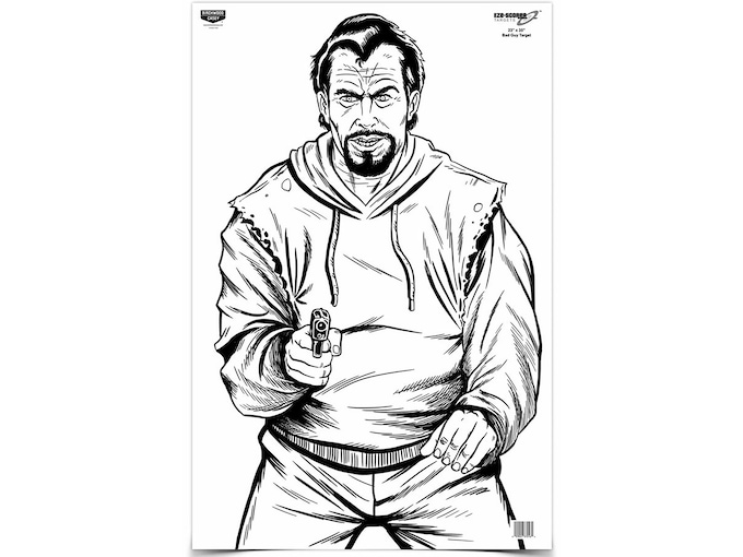 Birchwood Casey EZE-Scorer 23 x 35 BC Bad Guy Paper Targets Pack of 5